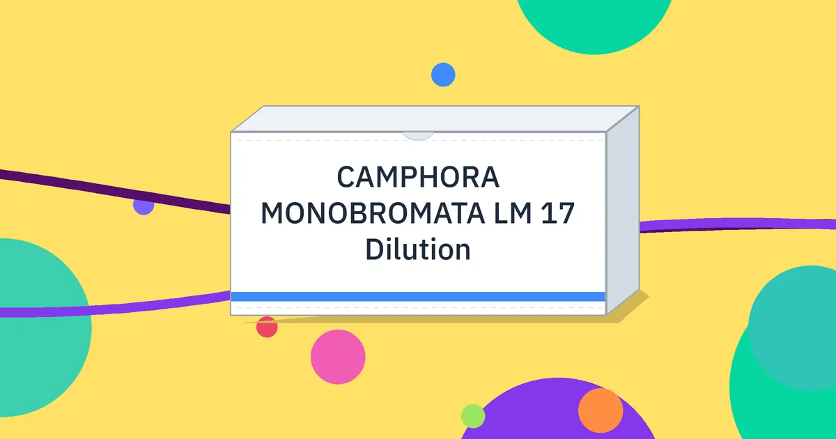 Symbolbild: Packung mit der Aufschrift CAMPHORA MONOBROMATA LM 17 Dilution (PZN 13412112) – Verfügbarkeit und Bezug in Apotheken in Frankfurt am Main