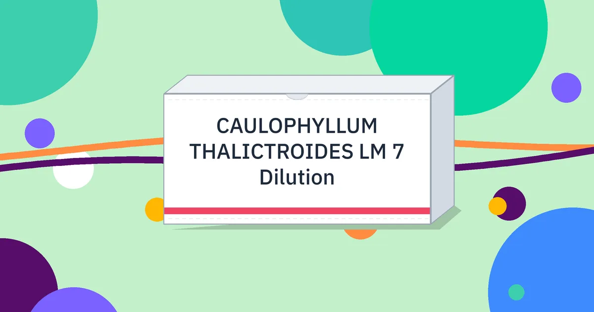 Symbolbild: Packung mit der Aufschrift CAULOPHYLLUM THALICTROIDES LM 7 Dilution (PZN 13434705) – Verfügbarkeit und Bezug in Apotheken in Frankfurt am Main