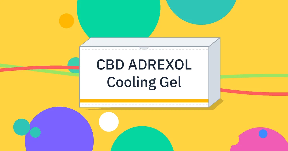 Symbolbild: Packung mit der Aufschrift CBD ADREXOL Cooling Gel (PZN 18250453) – Verfügbarkeit und Bezug in Apotheken in Frankfurt am Main