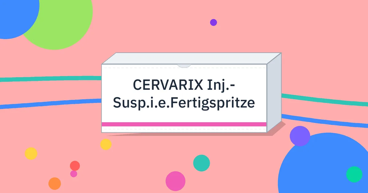 Symbolbild: Packung mit der Aufschrift CERVARIX Inj.-Susp.i.e.Fertigspritze (PZN 09191059) – Verfügbarkeit und Bezug in Apotheken in Frankfurt am Main