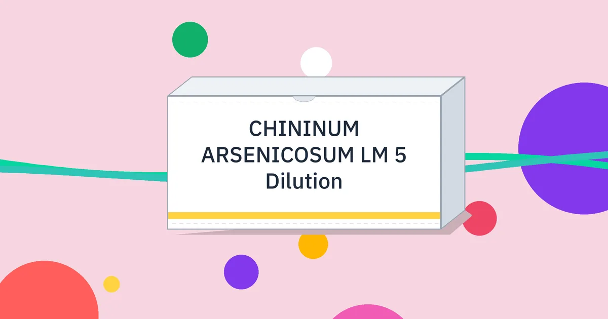 Symbolbild: Packung mit der Aufschrift CHININUM ARSENICOSUM LM 5 Dilution (PZN 12814630) – Verfügbarkeit und Bezug in Apotheken in Frankfurt am Main
