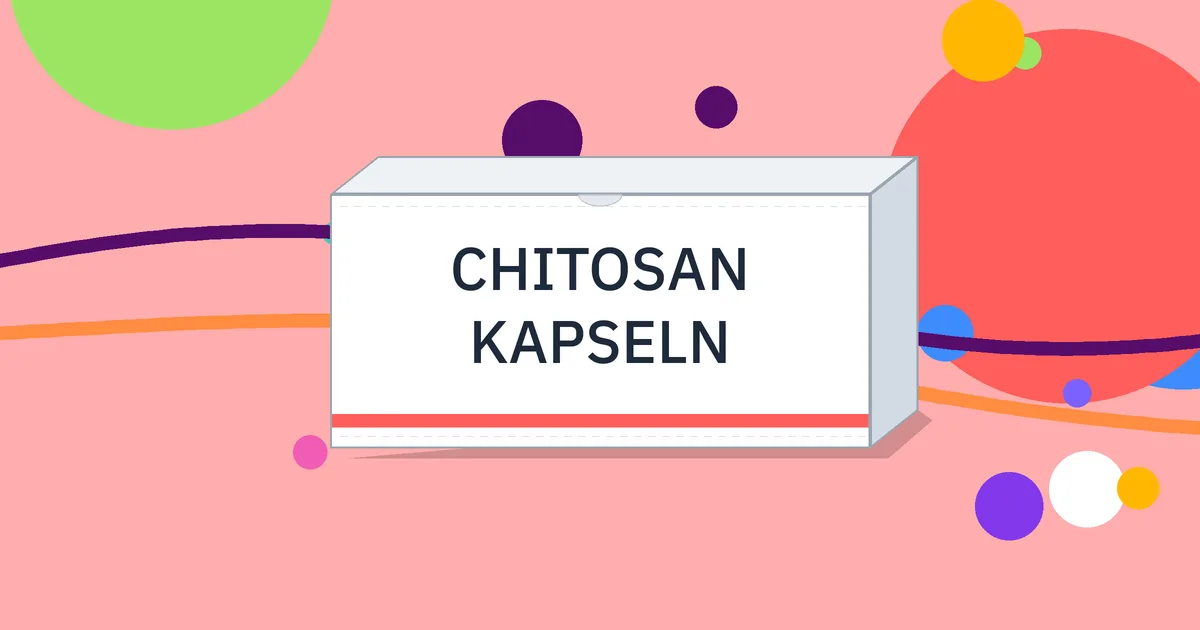 Symbolbild: Packung mit der Aufschrift CHITOSAN KAPSELN (PZN 07606361) – Verfügbarkeit und Bezug in Apotheken in Frankfurt am Main
