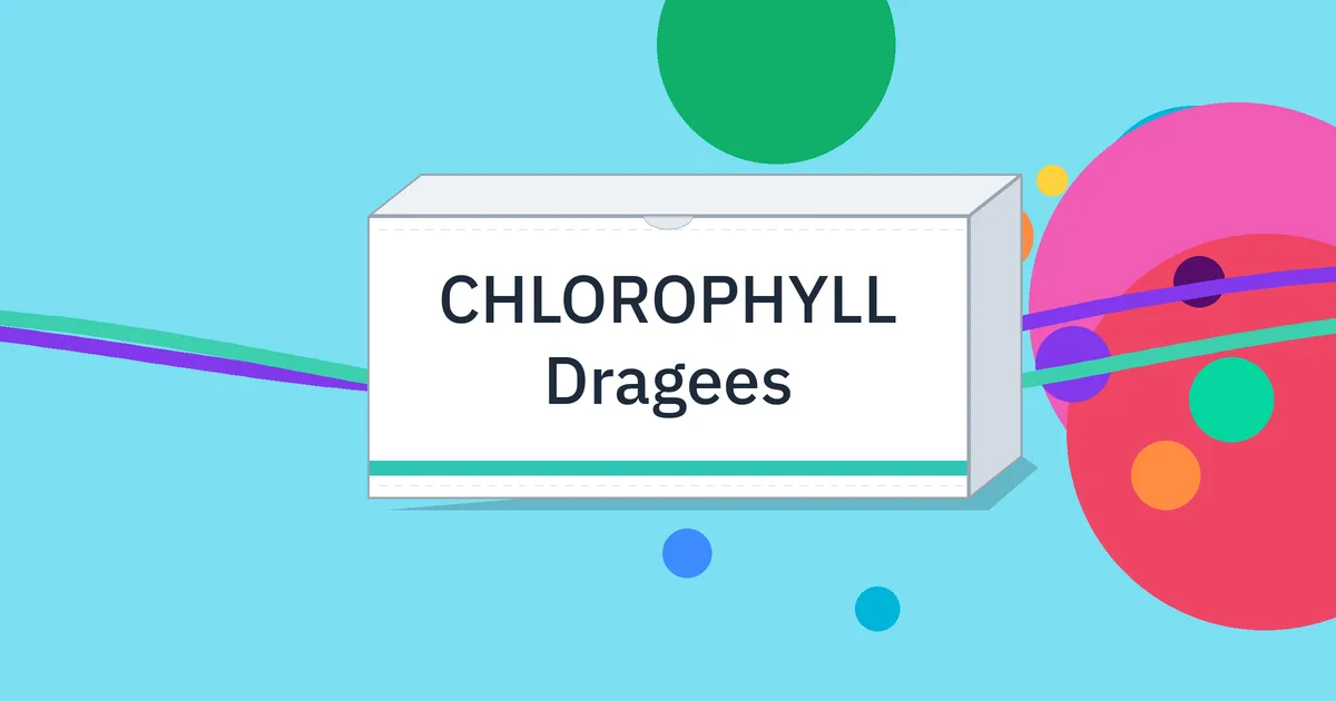Symbolbild: Packung mit der Aufschrift CHLOROPHYLL Dragees (PZN 17454515) – Verfügbarkeit und Bezug in Apotheken in Frankfurt am Main