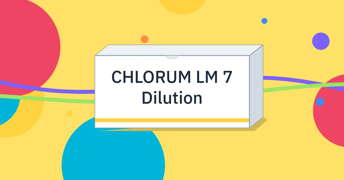 Symbolbild: Packung mit der Aufschrift CHLORUM LM 7 Dilution (PZN 12816362) – Verfügbarkeit und Bezug in Apotheken in Frankfurt am Main