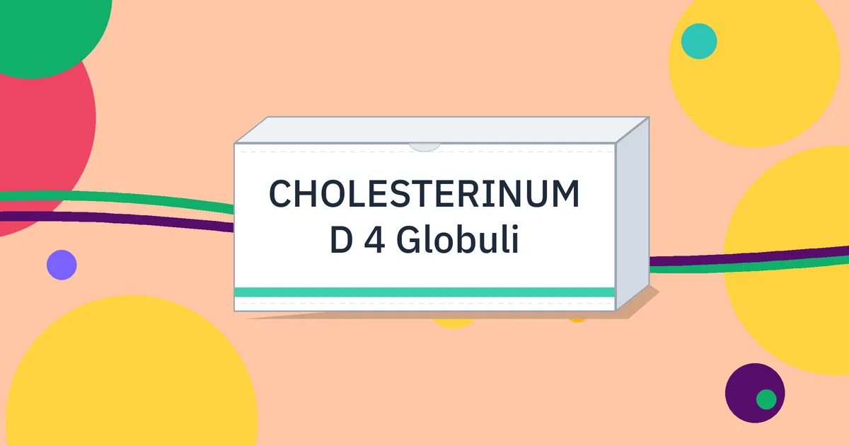Symbolbild: Packung mit der Aufschrift CHOLESTERINUM D 4 Globuli (PZN 07595143) – Verfügbarkeit und Bezug in Apotheken in Frankfurt am Main