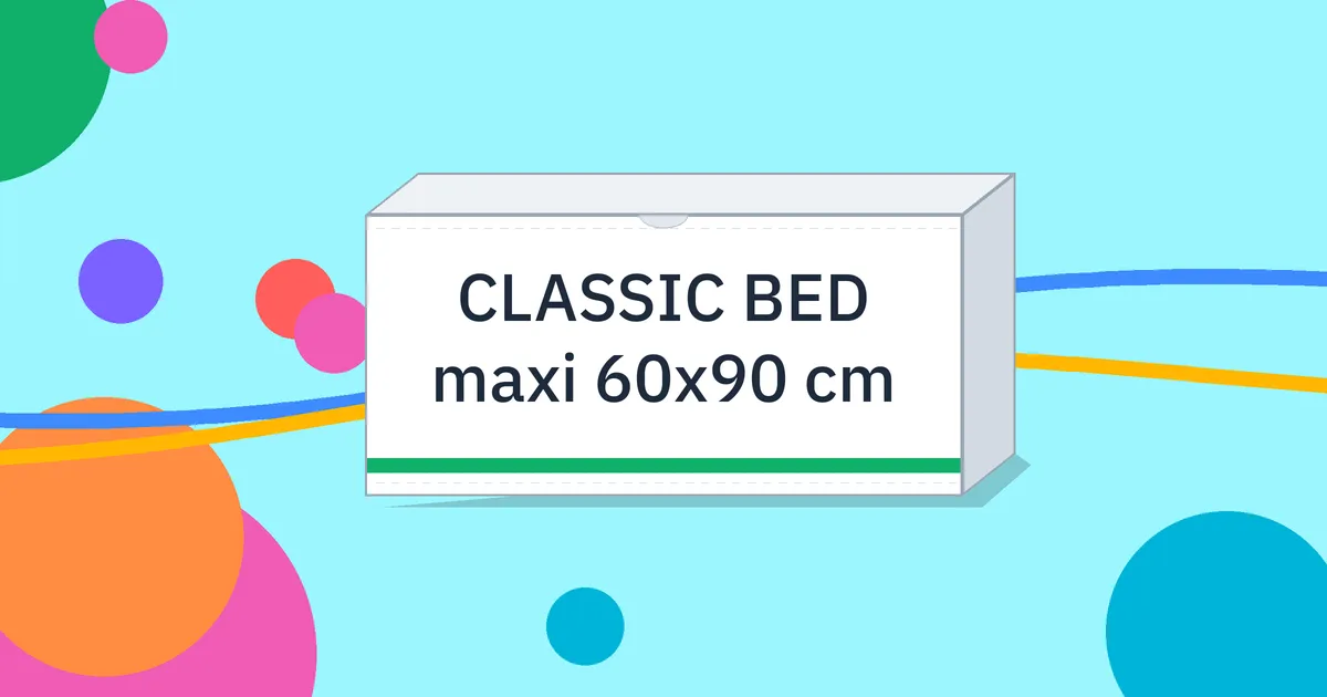 Symbolbild: Packung mit der Aufschrift CLASSIC BED maxi 60x90 cm (PZN 15384905) – Verfügbarkeit und Bezug in Apotheken in Frankfurt am Main