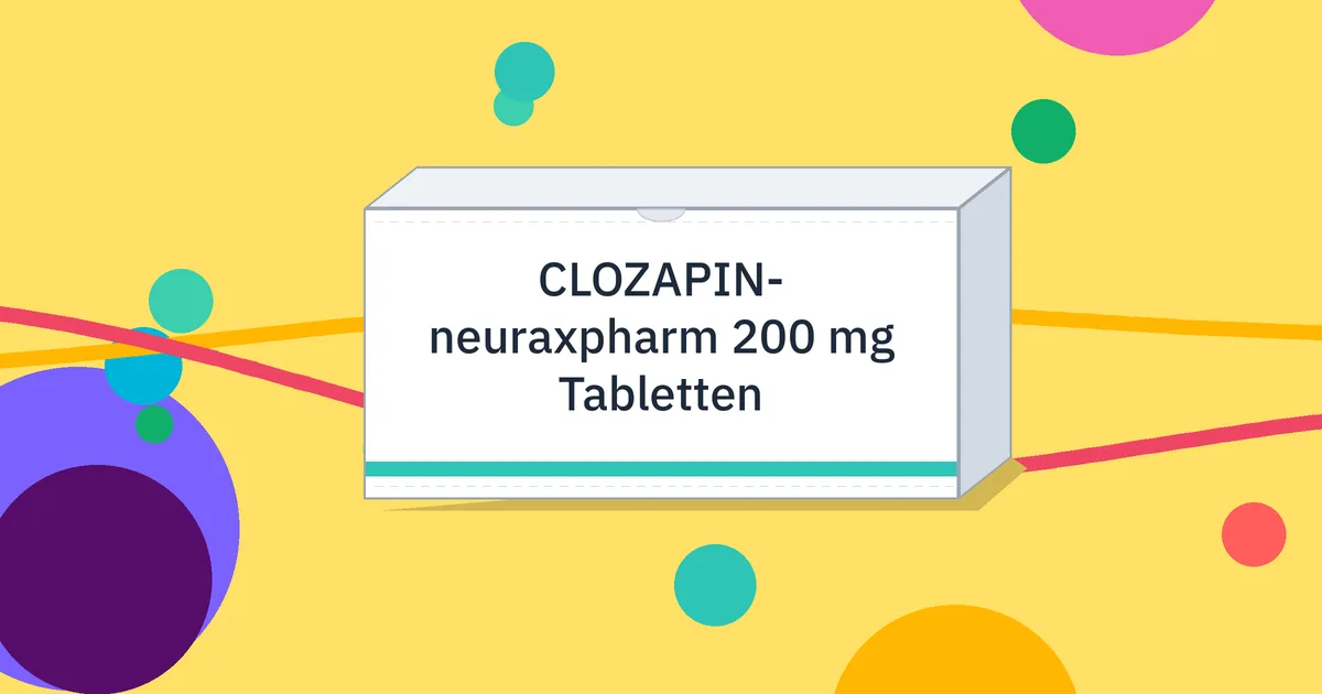 Symbolbild: Packung mit der Aufschrift CLOZAPIN-neuraxpharm 200 mg Tabletten (PZN 00557180) – Verfügbarkeit und Bezug in Apotheken in Frankfurt am Main