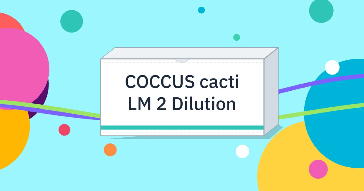 Symbolbild: Packung mit der Aufschrift COCCUS cacti LM 2 Dilution (PZN 12828974) – Verfügbarkeit und Bezug in Apotheken in Frankfurt am Main