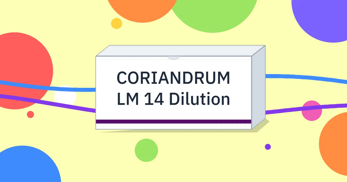 Symbolbild: Packung mit der Aufschrift CORIANDRUM LM 14 Dilution (PZN 12834466) – Verfügbarkeit und Bezug in Apotheken in Frankfurt am Main