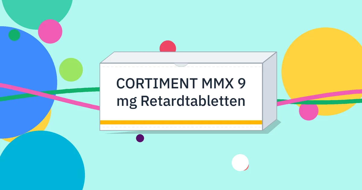 Symbolbild: Packung mit der Aufschrift CORTIMENT MMX 9 mg Retardtabletten (PZN 20351581) – Verfügbarkeit und Bezug in Apotheken in Frankfurt am Main