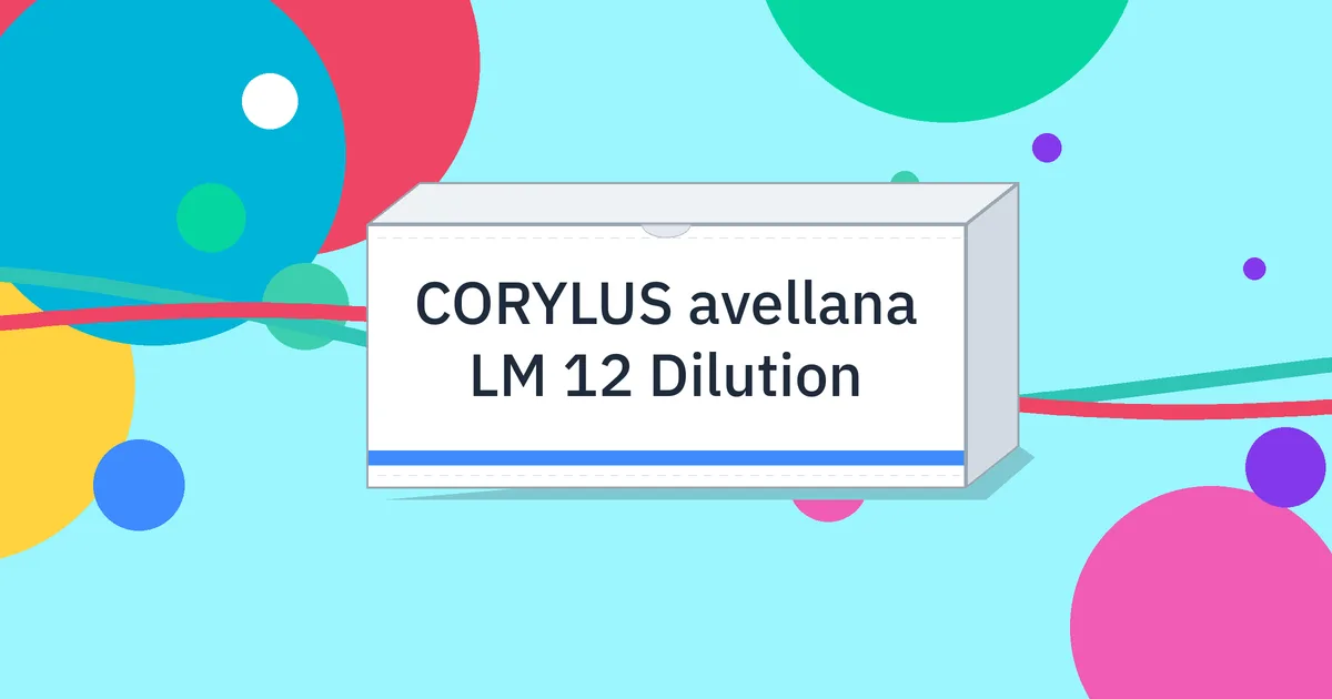 Symbolbild: Packung mit der Aufschrift CORYLUS avellana LM 12 Dilution (PZN 13454441) – Verfügbarkeit und Bezug in Apotheken in Frankfurt am Main