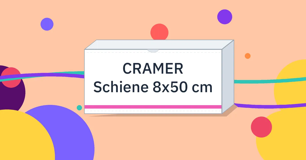 Symbolbild: Packung mit der Aufschrift CRAMER Schiene 8x50 cm (PZN 07004774) – Verfügbarkeit und Bezug in Apotheken in Frankfurt am Main