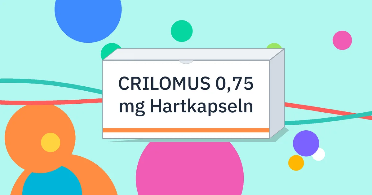 Symbolbild: Packung mit der Aufschrift CRILOMUS 0,75 mg Hartkapseln (PZN 10382037) – Verfügbarkeit und Bezug in Apotheken in Frankfurt am Main