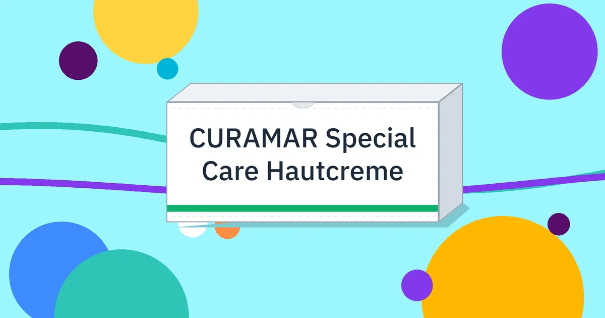 Symbolbild: Packung mit der Aufschrift CURAMAR Special Care Hautcreme (PZN 09627539) – Verfügbarkeit und Bezug in Apotheken in Frankfurt am Main