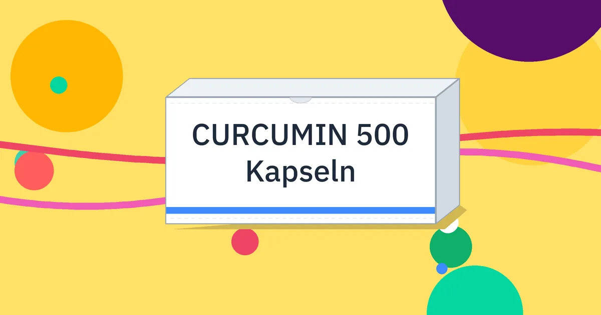 Symbolbild: Packung mit der Aufschrift CURCUMIN 500 Kapseln (PZN 13655949) – Verfügbarkeit und Bezug in Apotheken in Frankfurt am Main