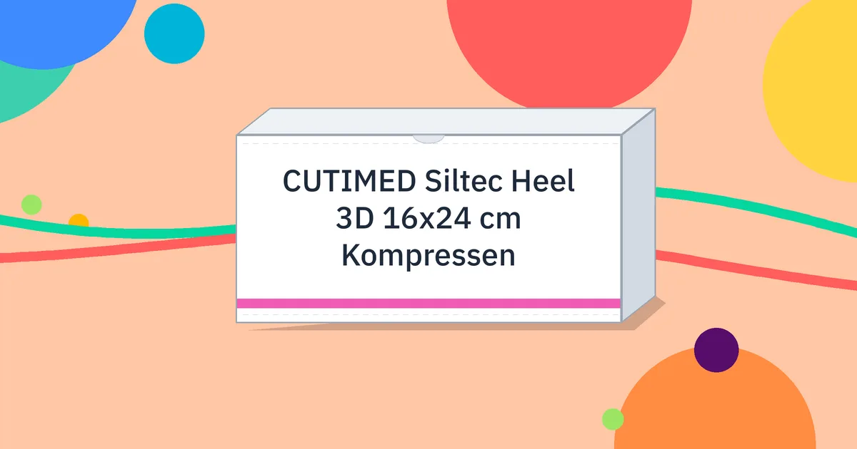 Symbolbild: Packung mit der Aufschrift CUTIMED Siltec Heel 3D 16x24 cm Kompressen (PZN 12655108) – Verfügbarkeit und Bezug in Apotheken in Frankfurt am Main