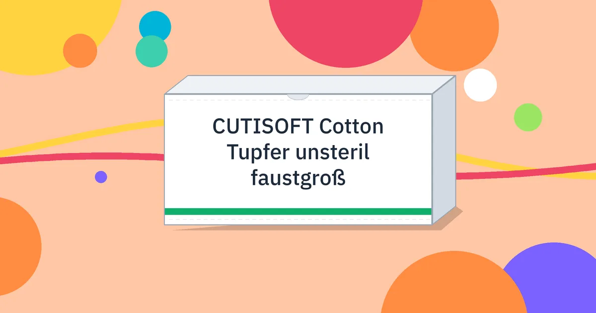 Symbolbild: Packung mit der Aufschrift CUTISOFT Cotton Tupfer unsteril faustgroß (PZN 03899047) – Verfügbarkeit und Bezug in Apotheken in Frankfurt am Main