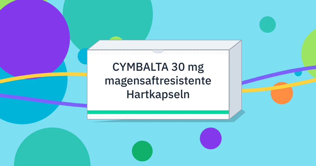 Symbolbild: Packung mit der Aufschrift CYMBALTA 30 mg magensaftresistente Hartkapseln (PZN 00104484) – Verfügbarkeit und Bezug in Apotheken in Frankfurt am Main