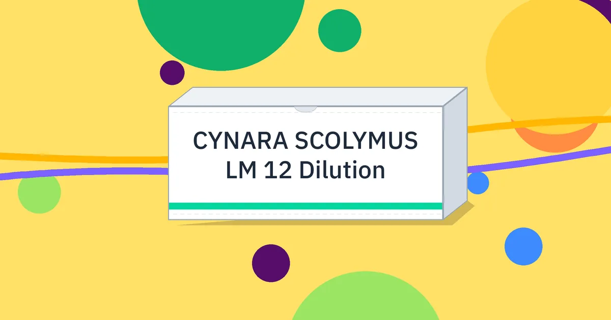 Symbolbild: Packung mit der Aufschrift CYNARA SCOLYMUS LM 12 Dilution (PZN 13459579) – Verfügbarkeit und Bezug in Apotheken in Frankfurt am Main