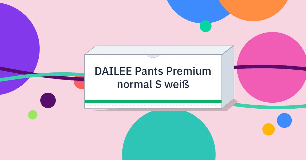 Symbolbild: Packung mit der Aufschrift DAILEE Pants Premium normal S weiß (PZN 18114431) – Verfügbarkeit und Bezug in Apotheken in Frankfurt am Main