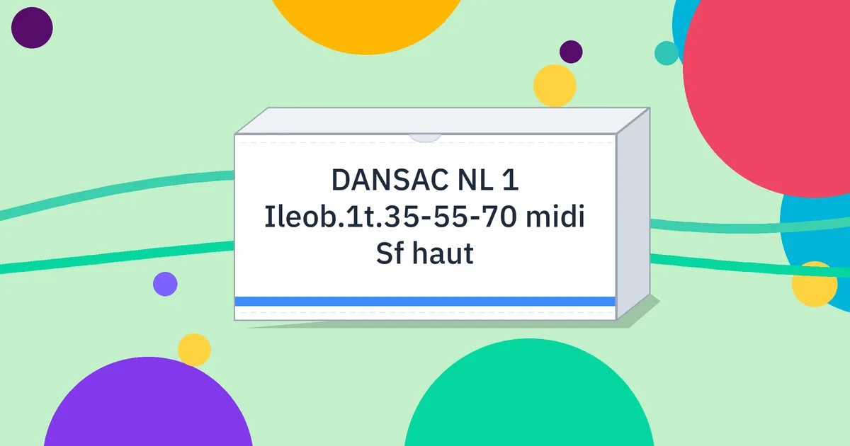 Symbolbild: Packung mit der Aufschrift DANSAC NL 1 Ileob.1t.35-55-70 midi Sf haut (PZN 10945724) – Verfügbarkeit und Bezug in Apotheken in Frankfurt am Main