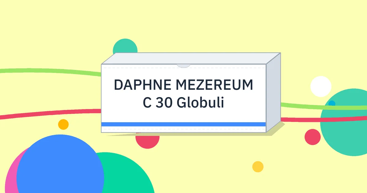 Symbolbild: Packung mit der Aufschrift DAPHNE MEZEREUM C 30 Globuli (PZN 13718911) – Verfügbarkeit und Bezug in Apotheken in Frankfurt am Main