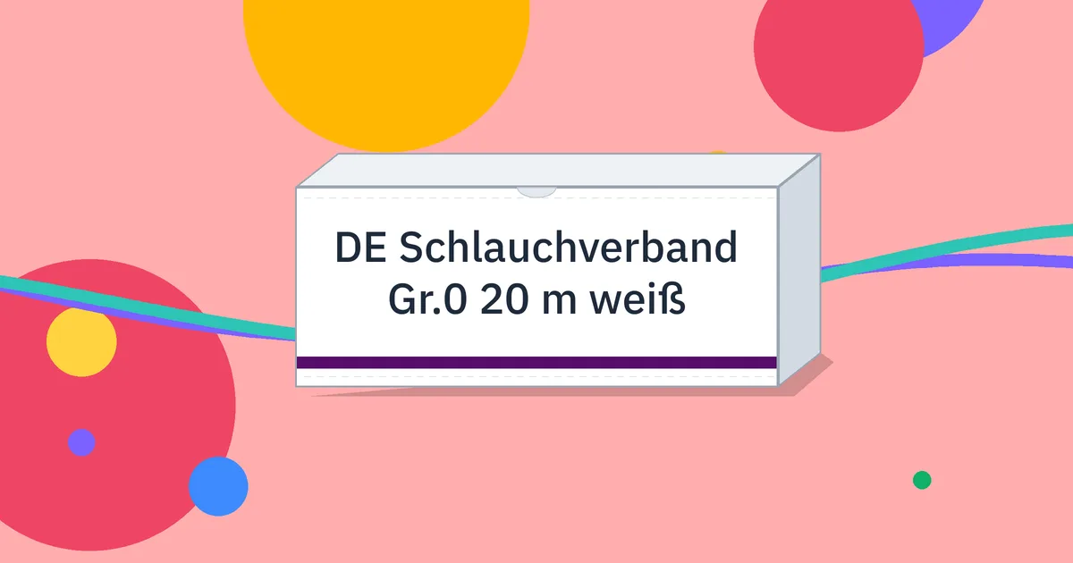 Symbolbild: Packung mit der Aufschrift DE Schlauchverband Gr.0 20 m weiß (PZN 05965541) – Verfügbarkeit und Bezug in Apotheken in Frankfurt am Main