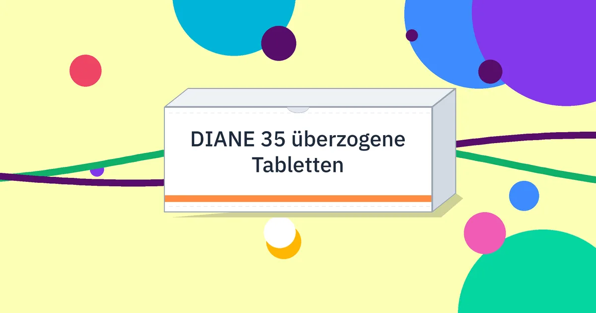 Symbolbild: Packung mit der Aufschrift DIANE 35 überzogene Tabletten (PZN 00174875) – Verfügbarkeit und Bezug in Apotheken in Frankfurt am Main
