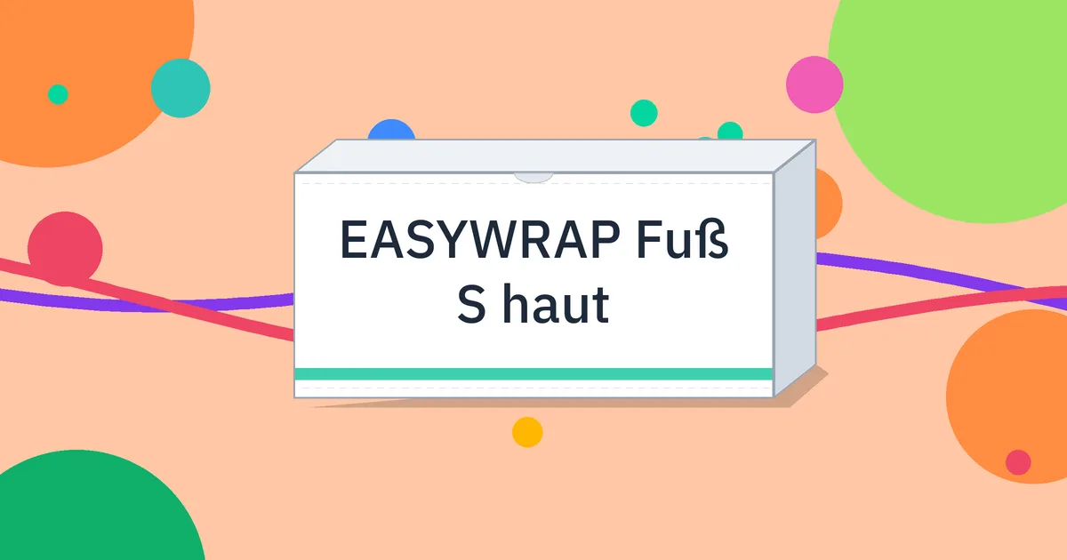 Symbolbild: Packung mit der Aufschrift EASYWRAP Fuß S haut (PZN 18748331) – Verfügbarkeit und Bezug in Apotheken in Frankfurt am Main