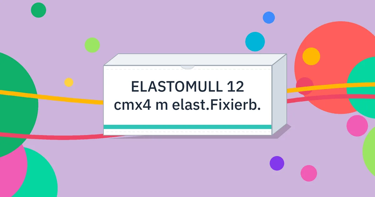 Symbolbild: Packung mit der Aufschrift ELASTOMULL 12 cmx4 m elast.Fixierb. (PZN 20289296) – Verfügbarkeit und Bezug in Apotheken in Frankfurt am Main