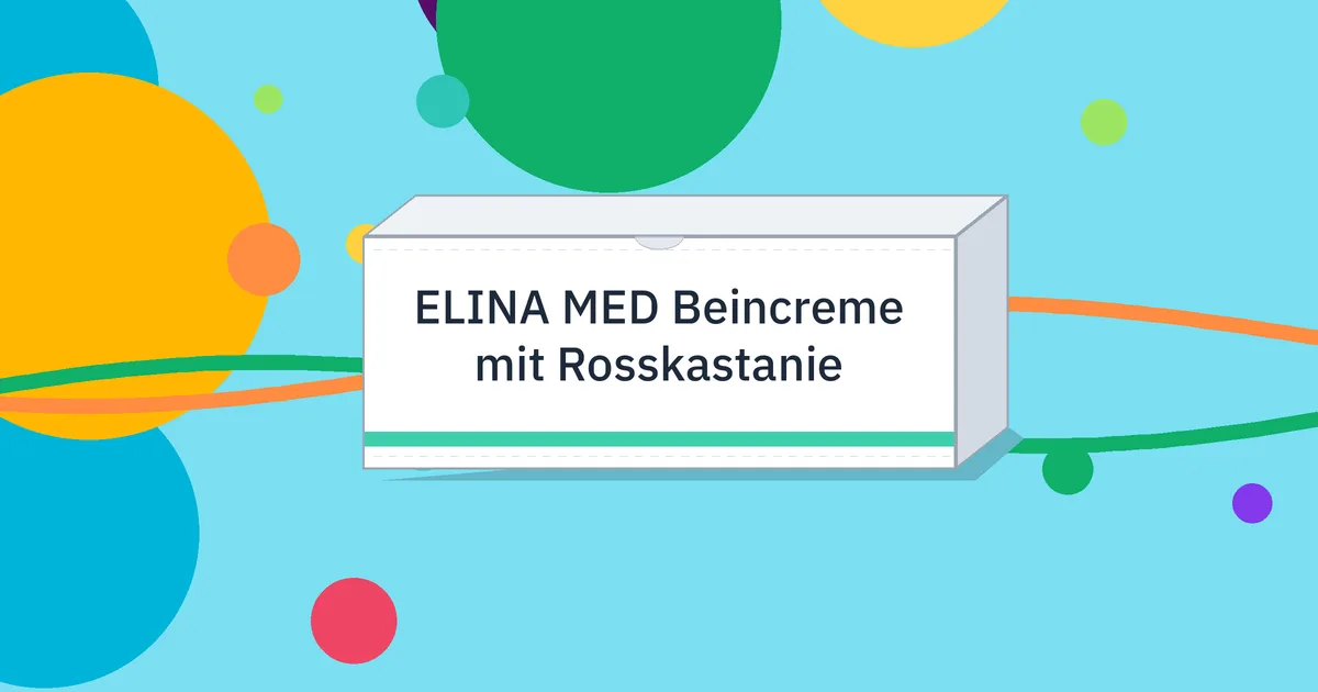 Symbolbild: Packung mit der Aufschrift ELINA MED Beincreme mit Rosskastanie (PZN 07590401) – Verfügbarkeit und Bezug in Apotheken in Frankfurt am Main