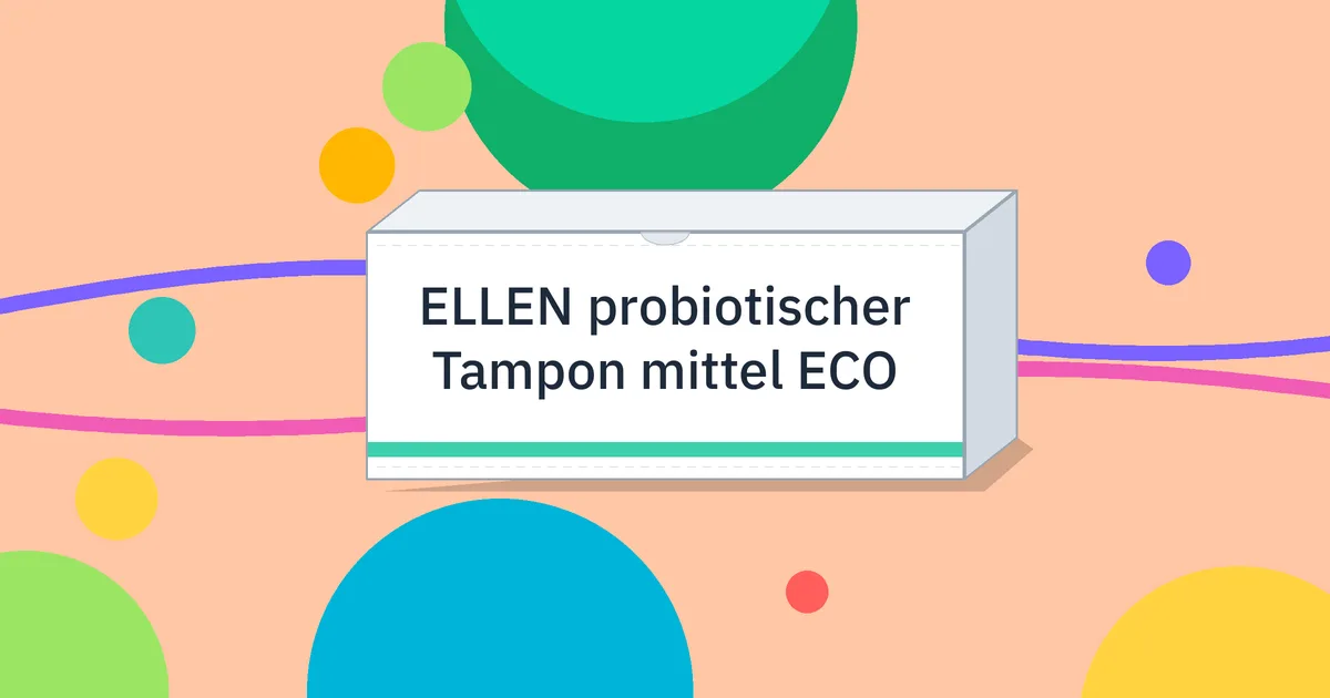 Symbolbild: Packung mit der Aufschrift ELLEN probiotischer Tampon mittel ECO (PZN 18368723) – Verfügbarkeit und Bezug in Apotheken in Frankfurt am Main