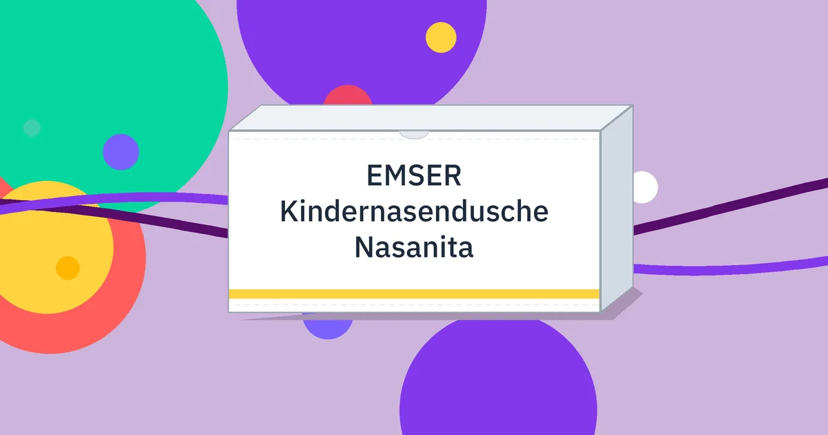 Symbolbild: Packung mit der Aufschrift EMSER Kindernasendusche Nasanita (PZN 09892141) – Verfügbarkeit und Bezug in Apotheken in Frankfurt am Main