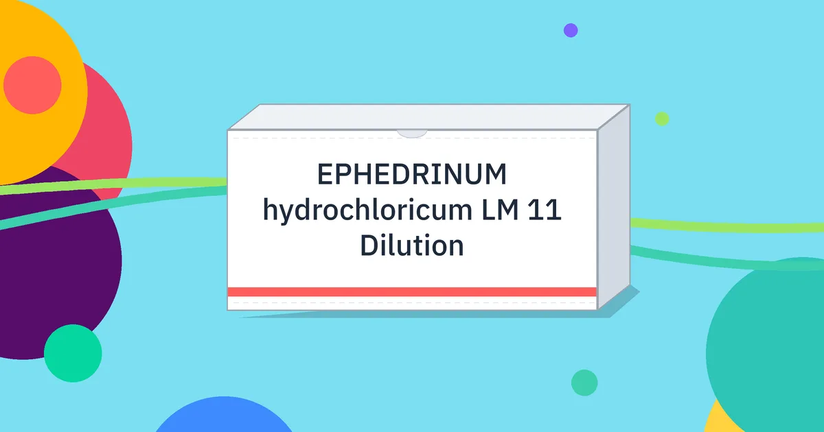 Symbolbild: Packung mit der Aufschrift EPHEDRINUM hydrochloricum LM 11 Dilution (PZN 13471161) – Verfügbarkeit und Bezug in Apotheken in Frankfurt am Main