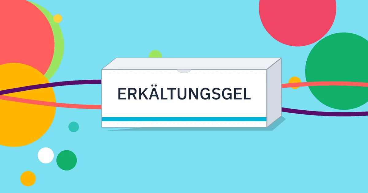 Symbolbild: Packung mit der Aufschrift ERKÄLTUNGSGEL (PZN 18741814) – Verfügbarkeit und Bezug in Apotheken in Frankfurt am Main