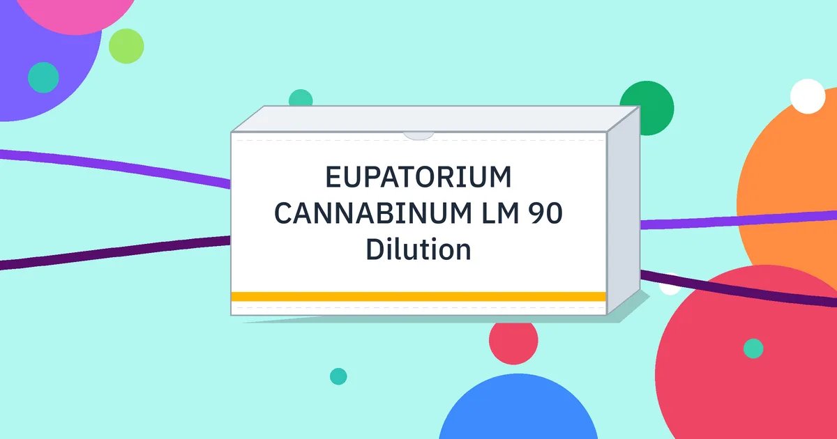 Symbolbild: Packung mit der Aufschrift EUPATORIUM CANNABINUM LM 90 Dilution (PZN 12846044) – Verfügbarkeit und Bezug in Apotheken in Frankfurt am Main