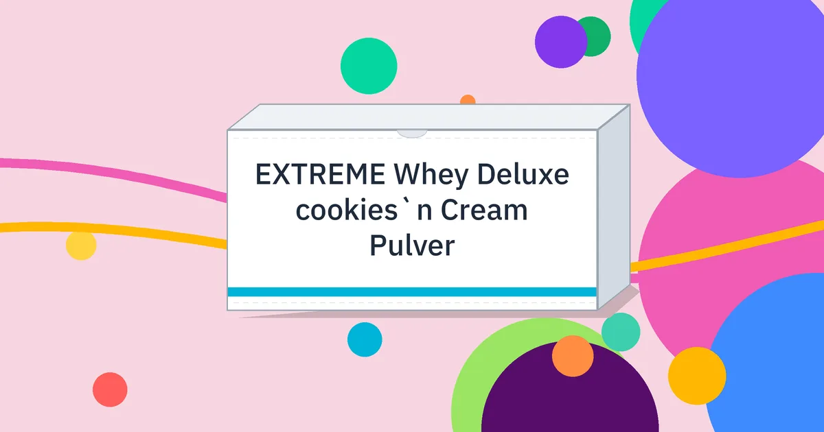 Symbolbild: Packung mit der Aufschrift EXTREME Whey Deluxe cookies`n Cream Pulver (PZN 09911281) – Verfügbarkeit und Bezug in Apotheken in Frankfurt am Main