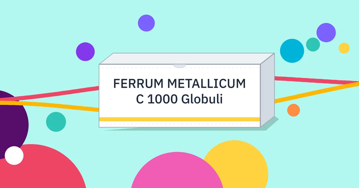 Symbolbild: Packung mit der Aufschrift FERRUM METALLICUM C 1000 Globuli (PZN 16695872) – Verfügbarkeit und Bezug in Apotheken in Frankfurt am Main