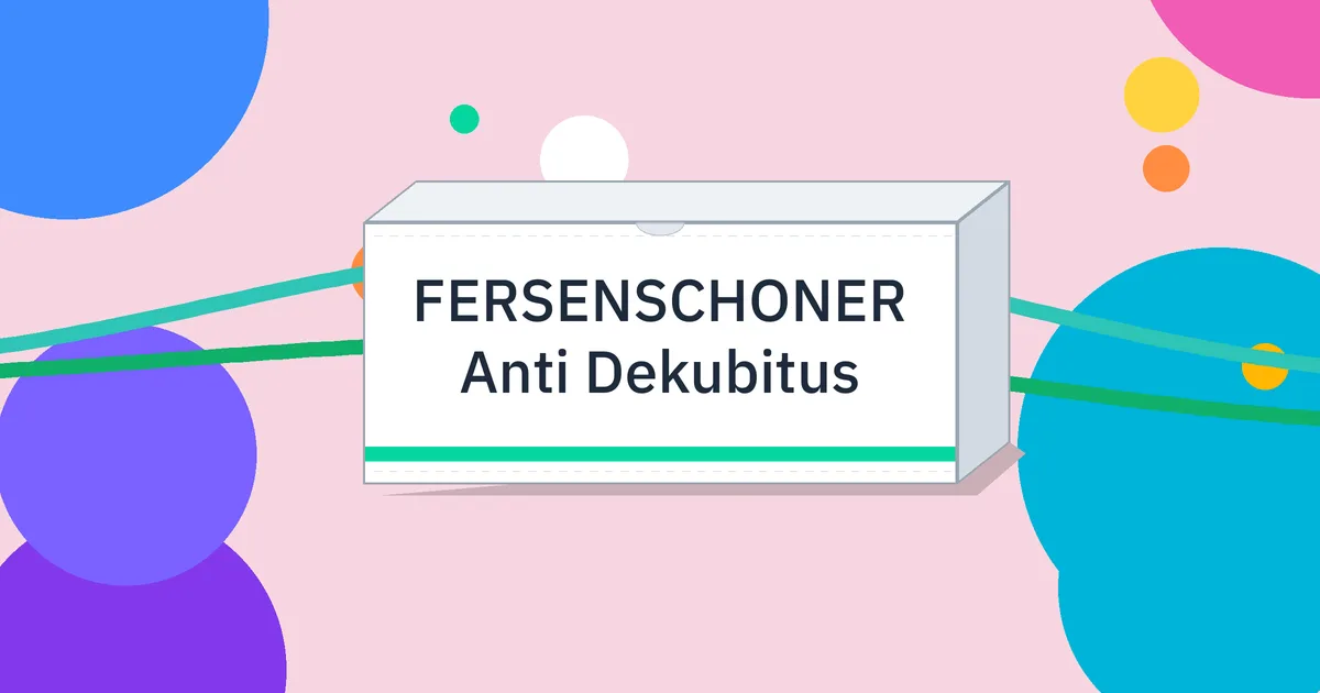 Symbolbild: Packung mit der Aufschrift FERSENSCHONER Anti Dekubitus (PZN 12434465) – Verfügbarkeit und Bezug in Apotheken in Frankfurt am Main