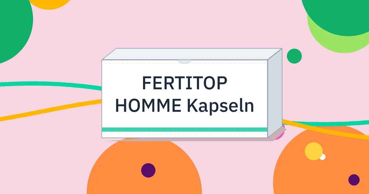 Symbolbild: Packung mit der Aufschrift FERTITOP HOMME Kapseln (PZN 20513150) – Verfügbarkeit und Bezug in Apotheken in Frankfurt am Main
