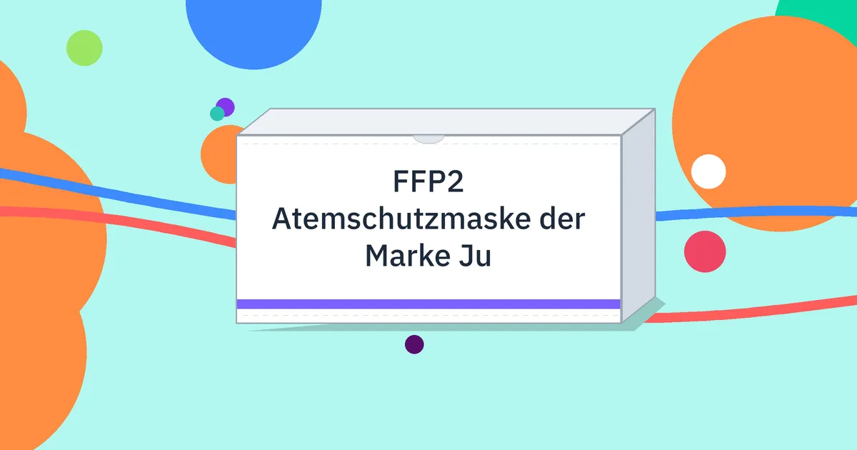 Symbolbild: Packung mit der Aufschrift FFP2 Atemschutzmaske der Marke Ju (PZN 17200358) – Verfügbarkeit und Bezug in Apotheken in Frankfurt am Main