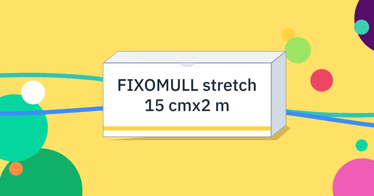 Symbolbild: Packung mit der Aufschrift FIXOMULL stretch 15 cmx2 m (PZN 10135215) – Verfügbarkeit und Bezug in Apotheken in Frankfurt am Main