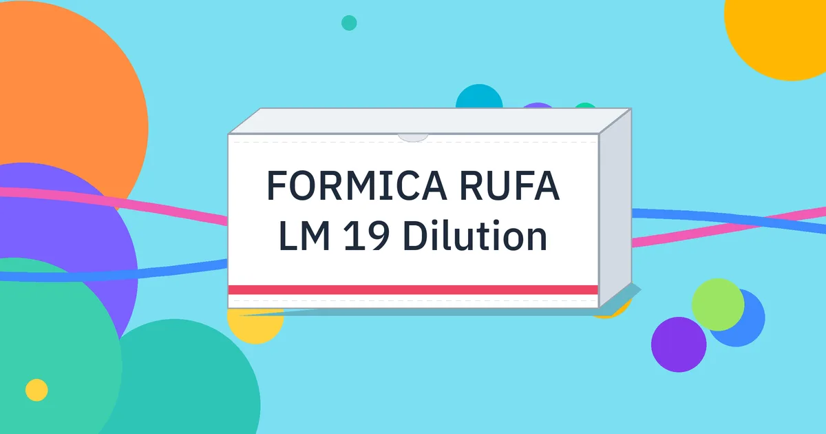 Symbolbild: Packung mit der Aufschrift FORMICA RUFA LM 19 Dilution (PZN 12874052) – Verfügbarkeit und Bezug in Apotheken in Frankfurt am Main