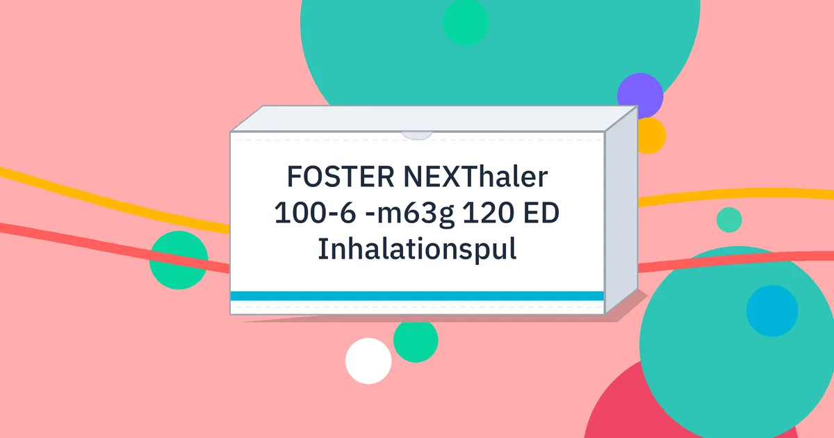 Symbolbild: Packung mit der Aufschrift FOSTER NEXThaler 100-6 -m63g 120 ED Inhalationspul (PZN 11003645) – Verfügbarkeit und Bezug in Apotheken in Frankfurt am Main