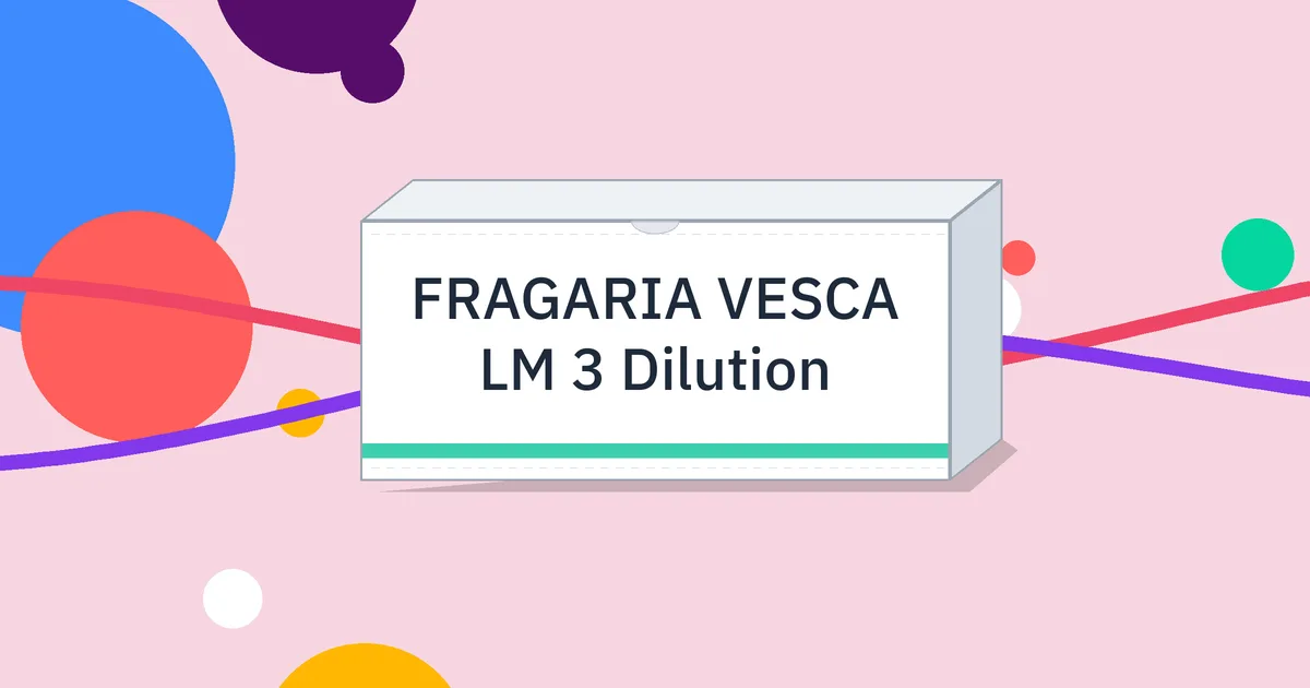 Symbolbild: Packung mit der Aufschrift FRAGARIA VESCA LM 3 Dilution (PZN 13490537) – Verfügbarkeit und Bezug in Apotheken in Frankfurt am Main