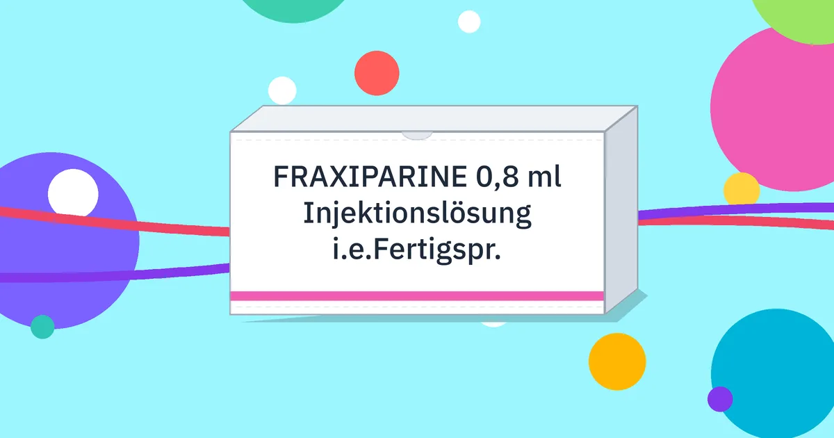 Symbolbild: Packung mit der Aufschrift FRAXIPARINE 0,8 ml Injektionslösung i.e.Fertigspr. (PZN 11068308) – Verfügbarkeit und Bezug in Apotheken in Frankfurt am Main