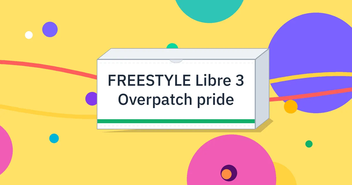 Symbolbild: Packung mit der Aufschrift FREESTYLE Libre 3 Overpatch pride (PZN 19866825) – Verfügbarkeit und Bezug in Apotheken in Frankfurt am Main