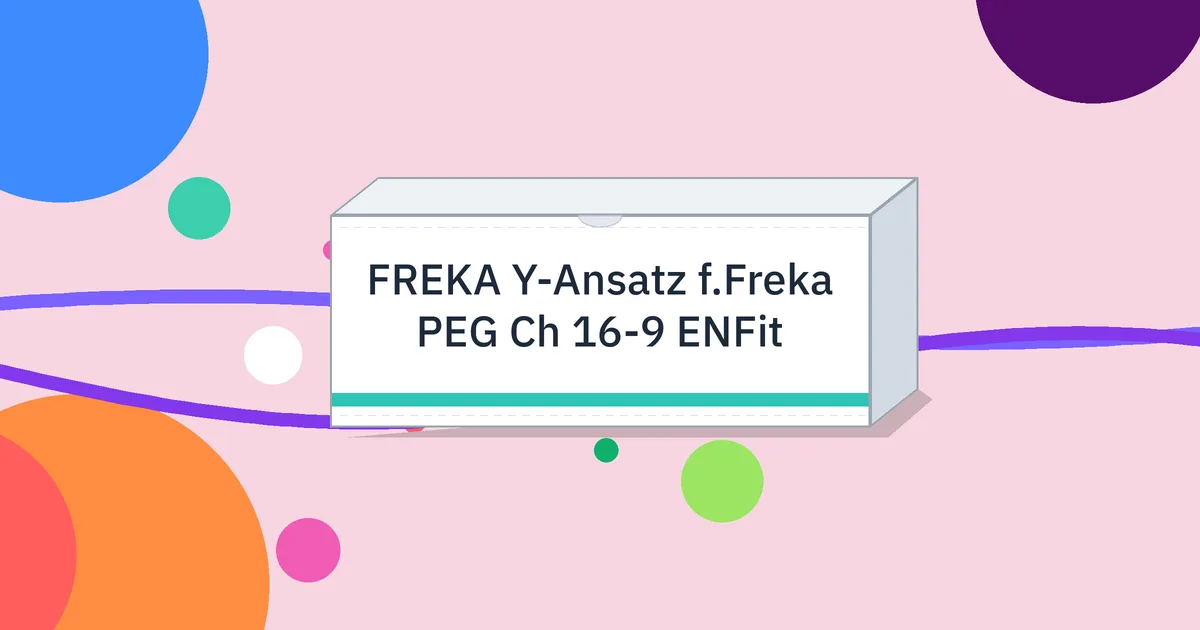Symbolbild: Packung mit der Aufschrift FREKA Y-Ansatz f.Freka PEG Ch 16-9 ENFit (PZN 18266796) – Verfügbarkeit und Bezug in Apotheken in Frankfurt am Main