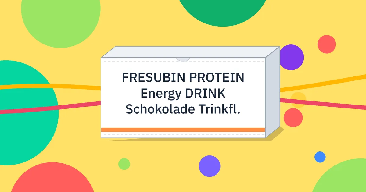 Symbolbild: Packung mit der Aufschrift FRESUBIN PROTEIN Energy DRINK Schokolade Trinkfl. (PZN 02912969) – Verfügbarkeit und Bezug in Apotheken in Frankfurt am Main