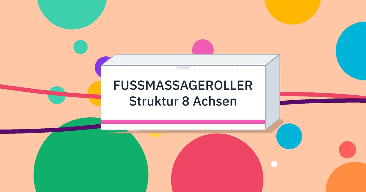 Symbolbild: Packung mit der Aufschrift FUSSMASSAGEROLLER Struktur 8 Achsen (PZN 10076435) – Verfügbarkeit und Bezug in Apotheken in Frankfurt am Main